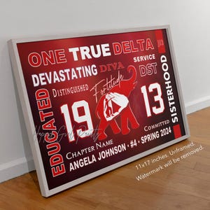 Personalized Line Crossing DST Delta Sigma Theta Inspired Wall Art - Etsy