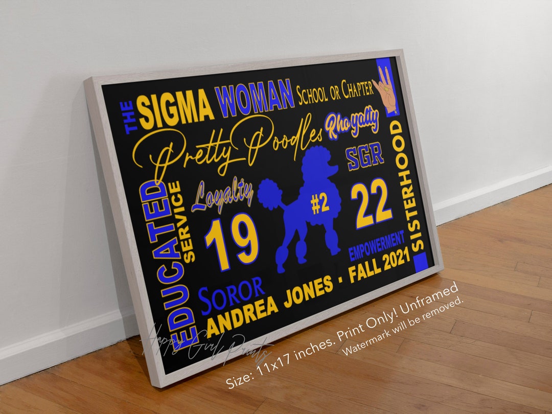 Sigma Gamma Rho Inspired Wall Art Personalized Crossing Gift, SGR Decor ...