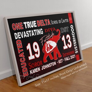 Personalized Line Crossing DST Delta Sigma Theta Inspired Wall Art - Etsy