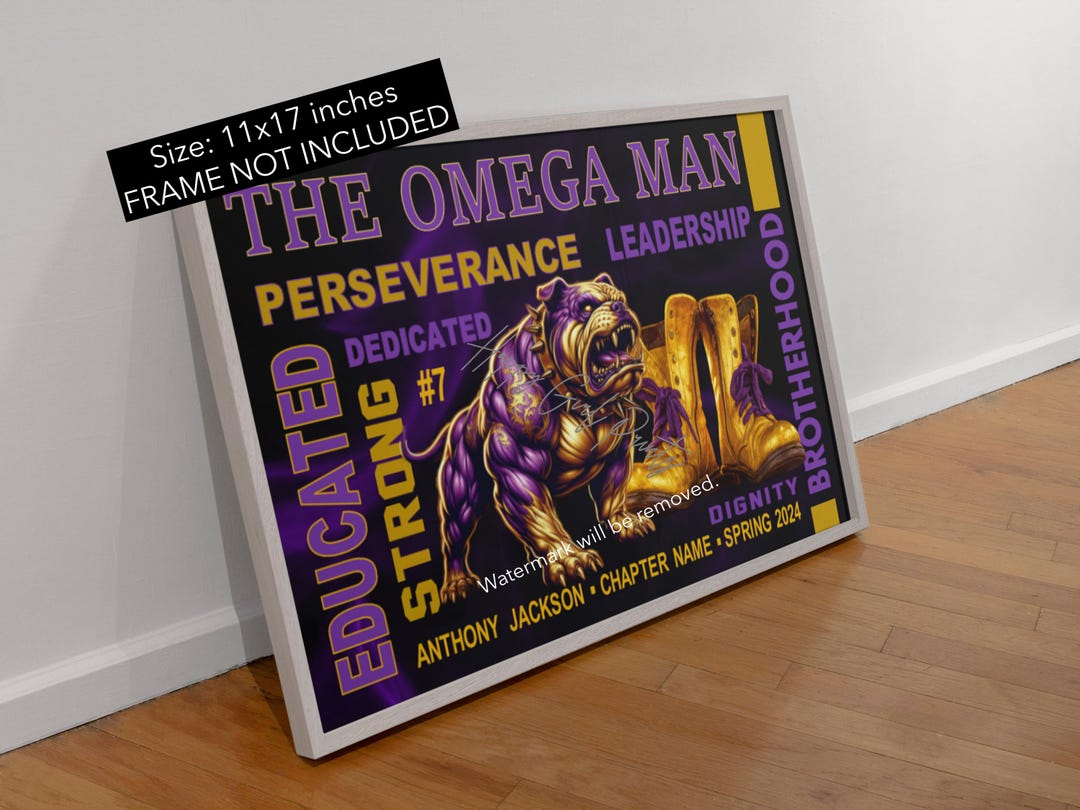 Personalized Omega Wall Art, Greek Fraternity Print (11x17 Inch) - Etsy