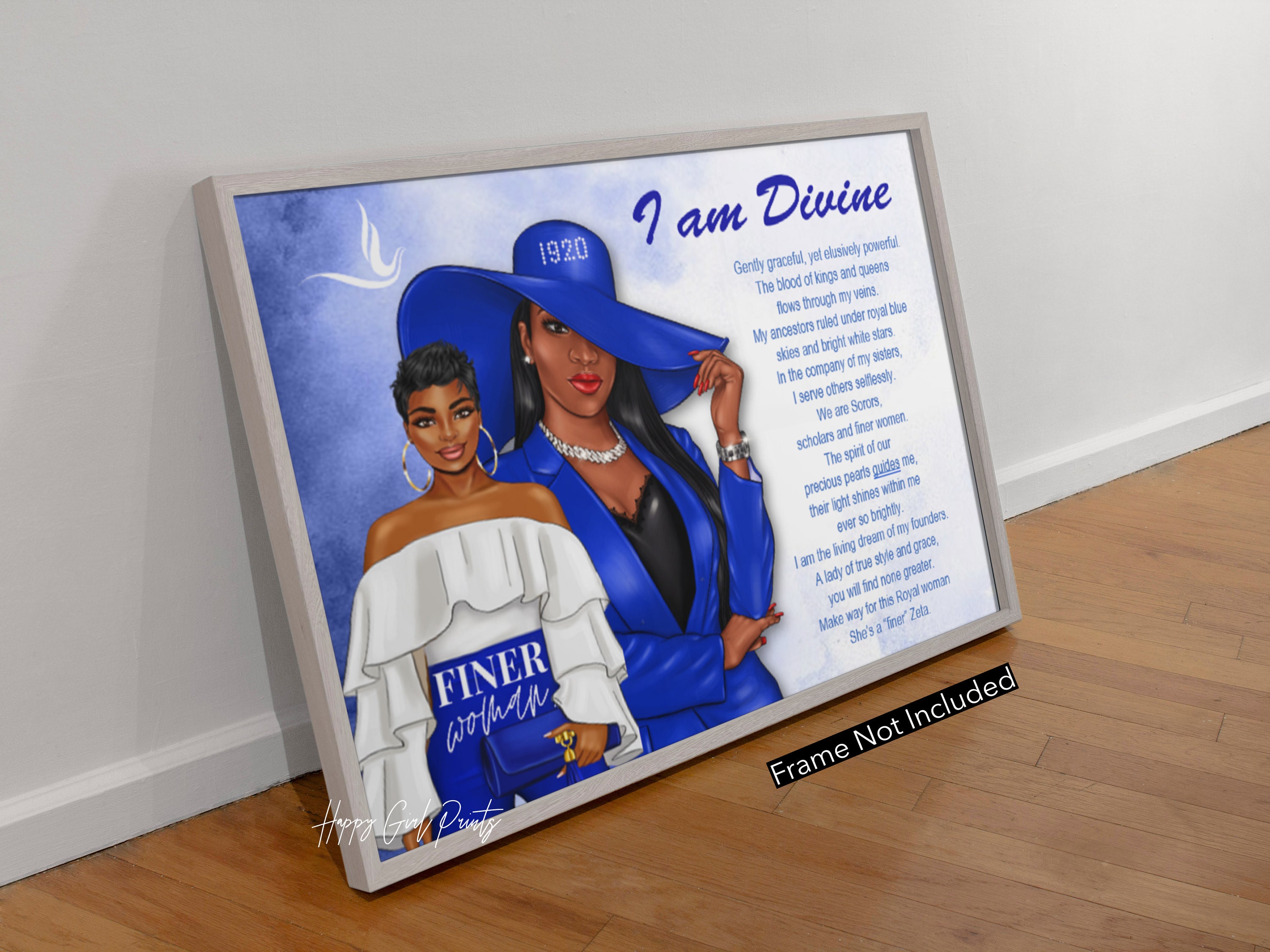 Zeta Phi Beta Inspired Wall Art A Finer Woman 1920 11x17 - Etsy