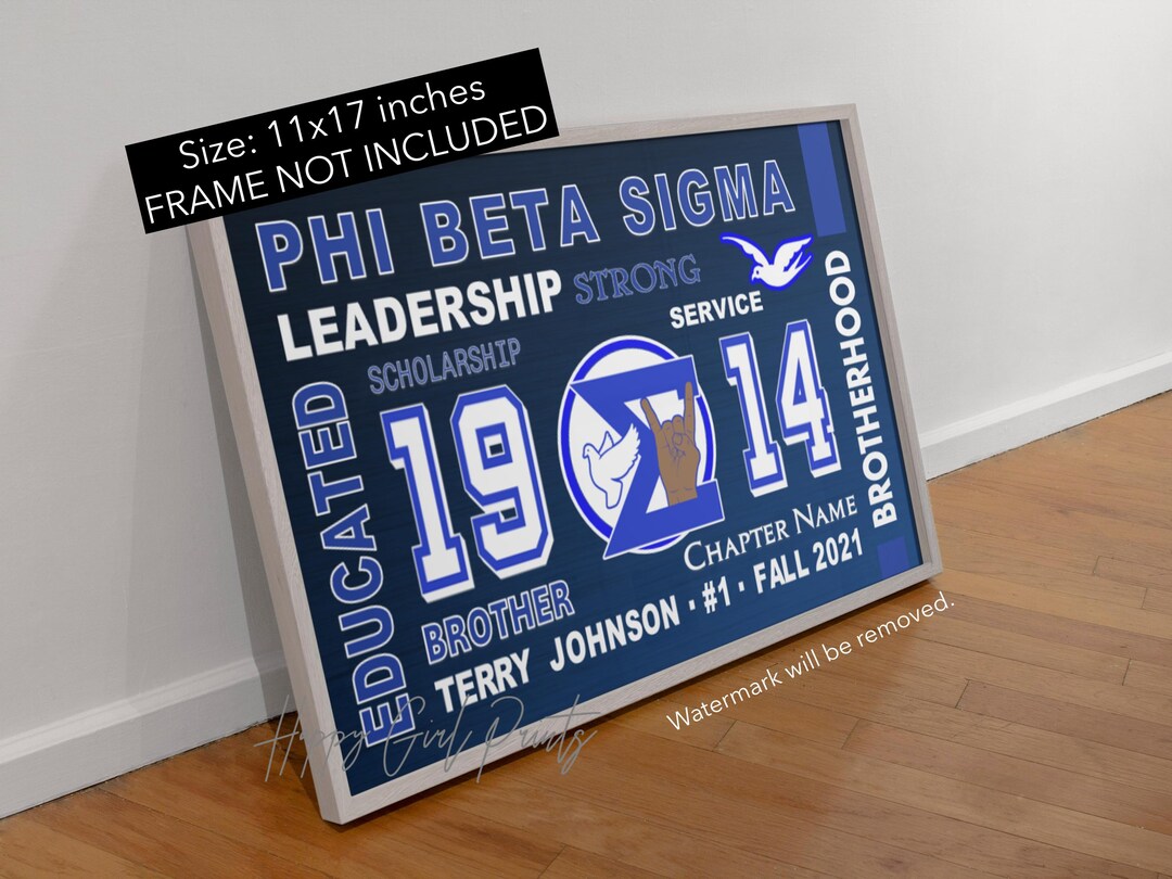 Personalized Phi Beta Sigma Wall Art, Sigma Man, Man Cave Gift, Sigma ...