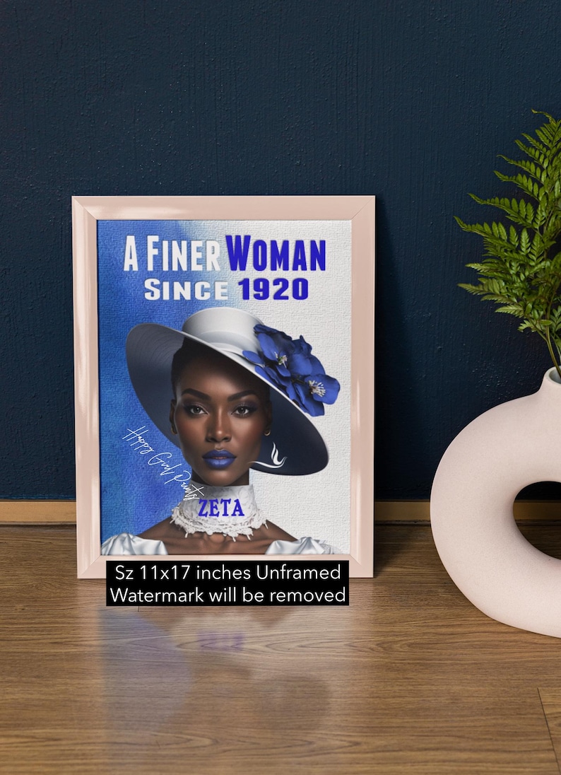Zeta Phi Beta Inspired Wall Art, A Finer Woman, 1920, 11x17 - Etsy
