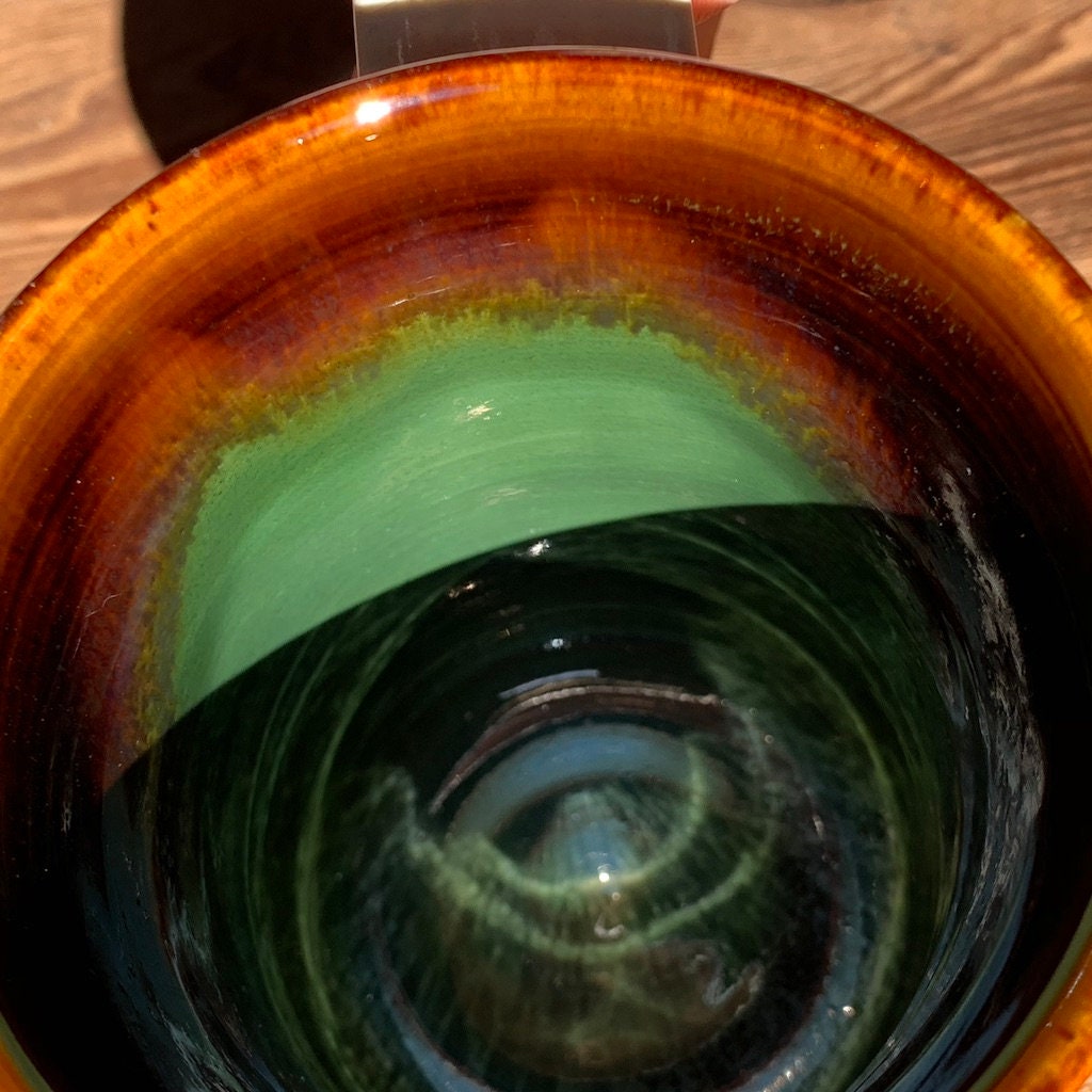 Porcelain Hourglass Mug With Jade Drip Handmade - Etsy