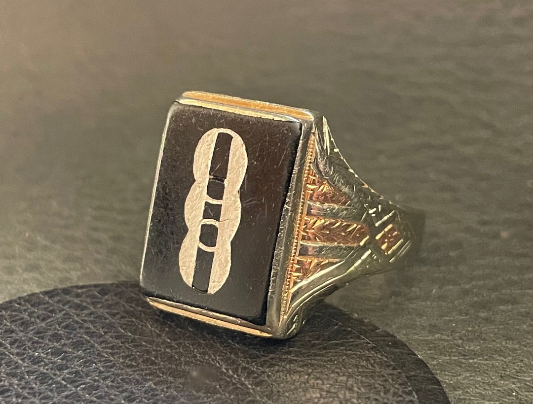 14k Art Deco Odd Fellows Ring - Etsy