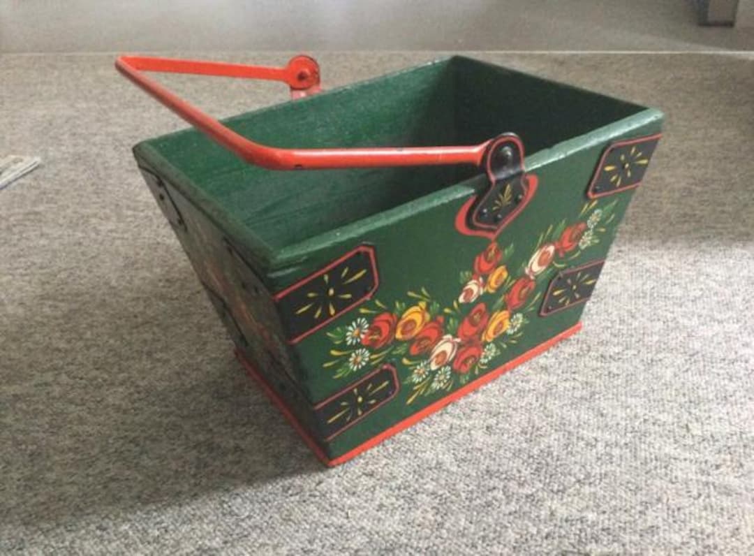 Canal Ware Barge Ware Antique Housemaid Wooden Box Hand Painted Anne ...