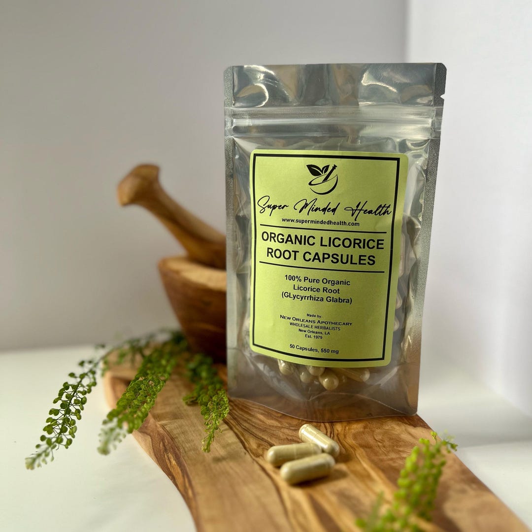 Licorice Root Capsules | Organic | Glycyrrhiza Glabra | 550mg ...