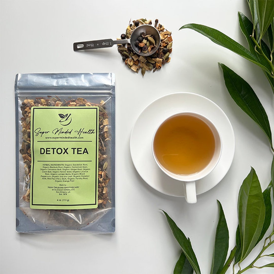Organic Detox Tea (32 Servings) Loose Herbal Tea Caffeine Free ...