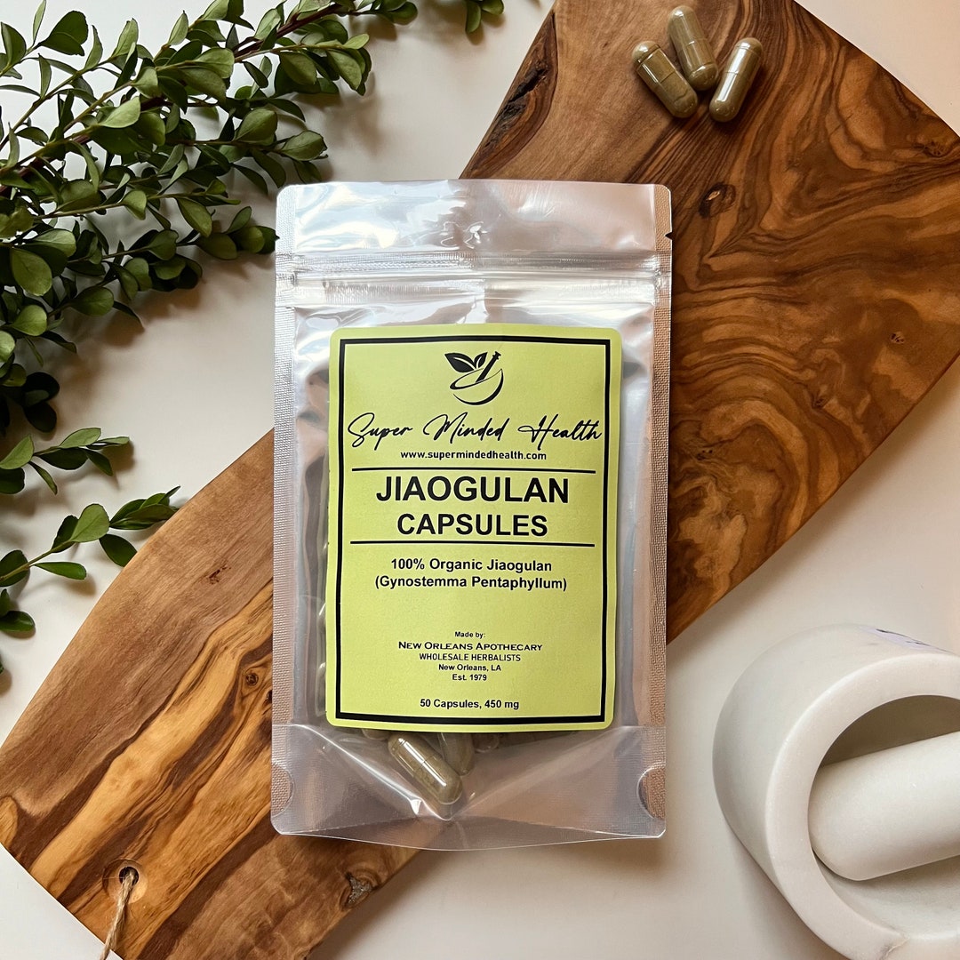 Jiaogulan Powder Capsules | Organic | Gynostemma Pentaphyllum | 450mg ...