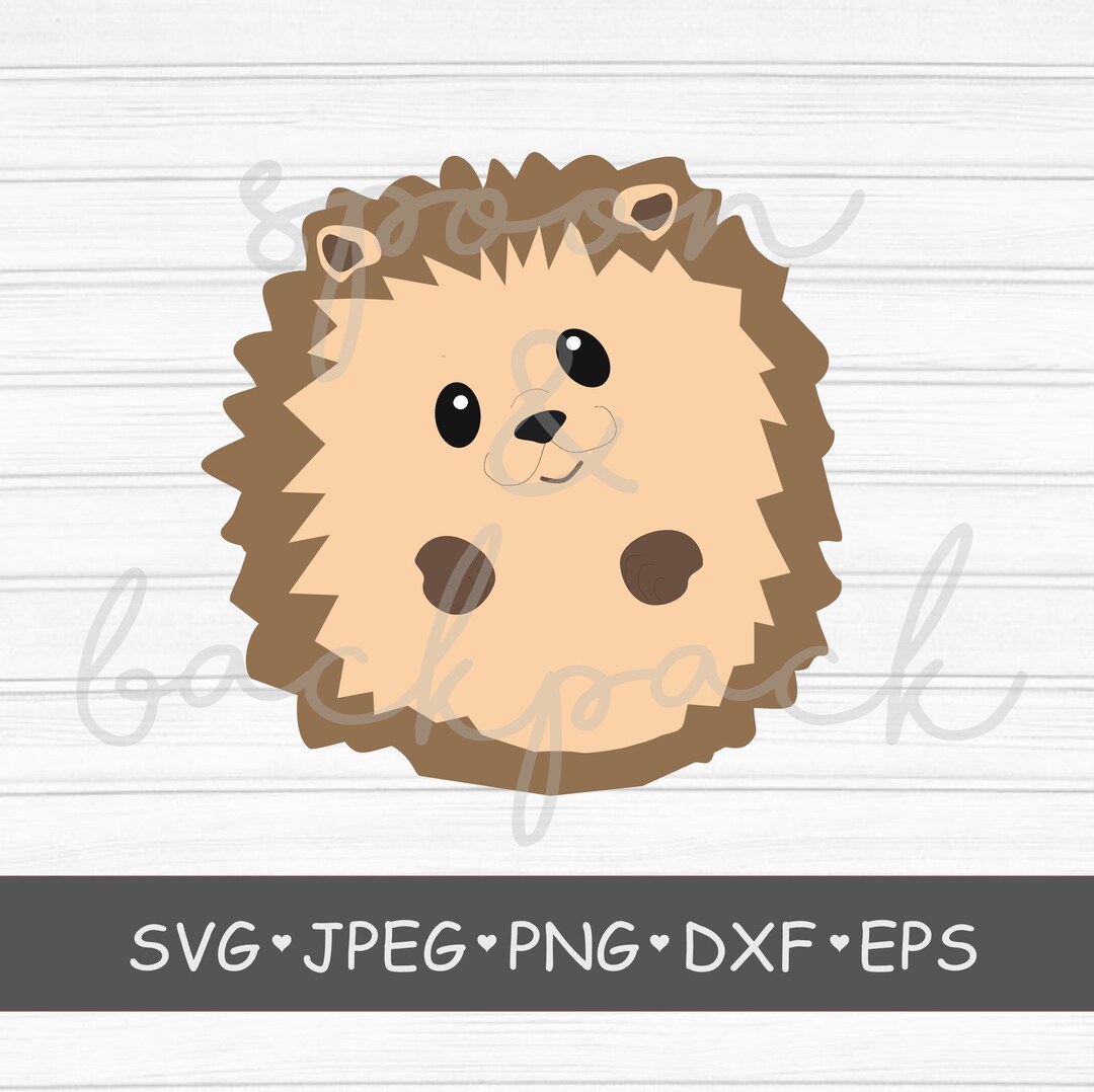 Digital Hedgehog Cut File, Svg-eps-png-jpeg-dxf Cut File, Headgehog Cut ...