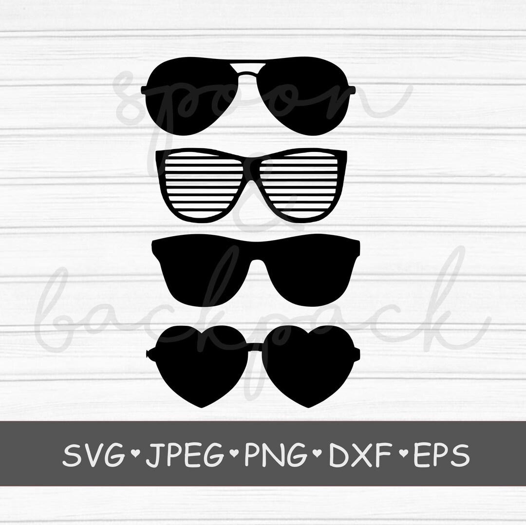 Digital Sunglasses Cut File, Svg-eps-jpeg-dxf Cut File, Summer Cut File ...