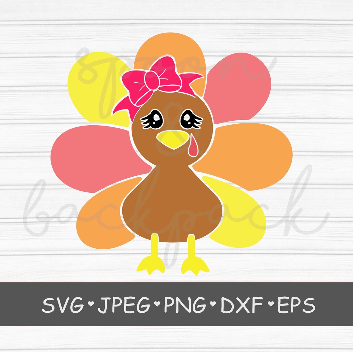 Girl Turkey Svg Thanksgiving Svg Dxf Eps Png Fall Cut - Etsy