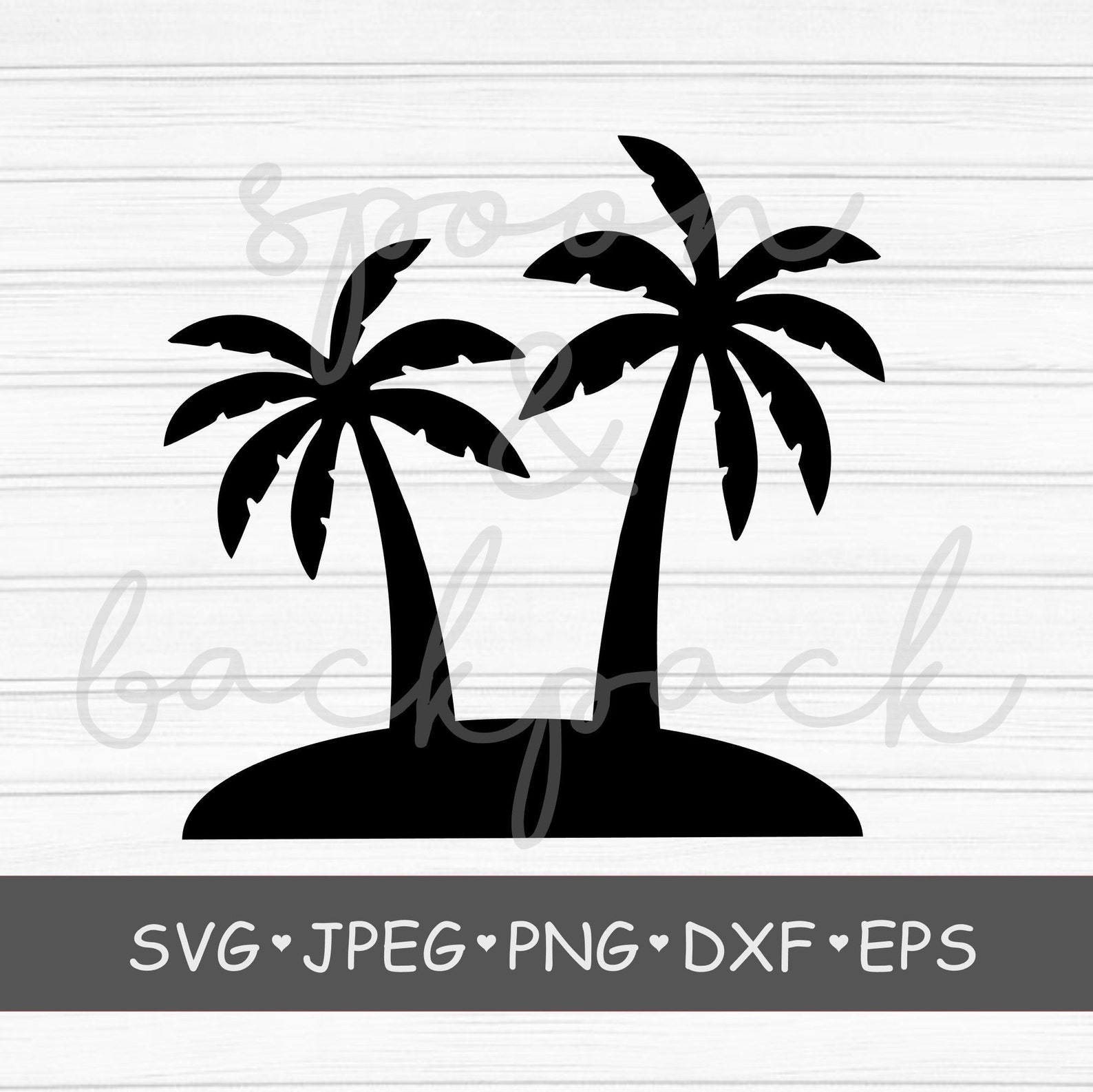 Digital Palm Tree Cut File Svg-eps-png-jpeg-dxf Cut File - Etsy