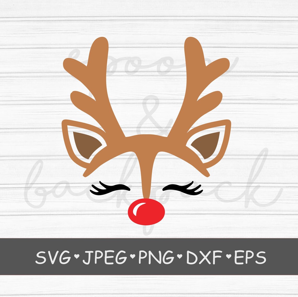 Reindeer Face SVG Christmas Reindeer Svg Christmas Svg | Etsy