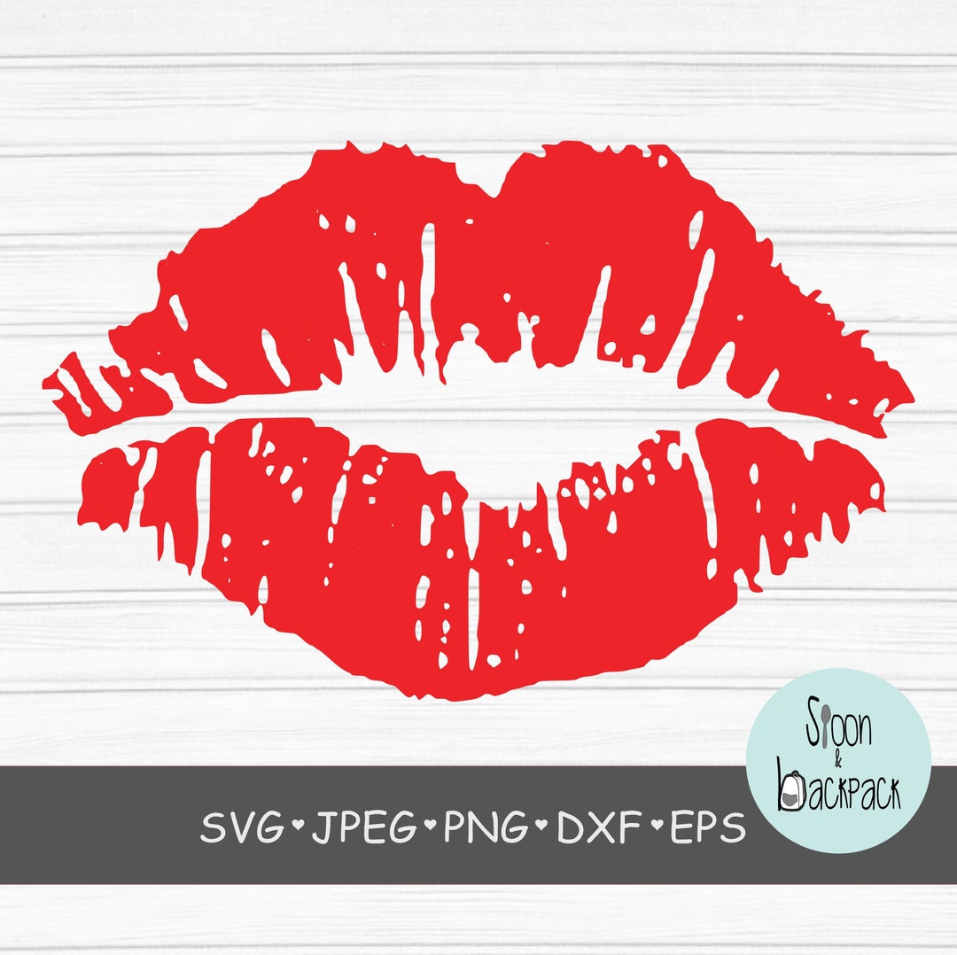 Kiss Svg, Kiss Cut File, Valentines Svg, Love Svg, Silhouette Svg ...