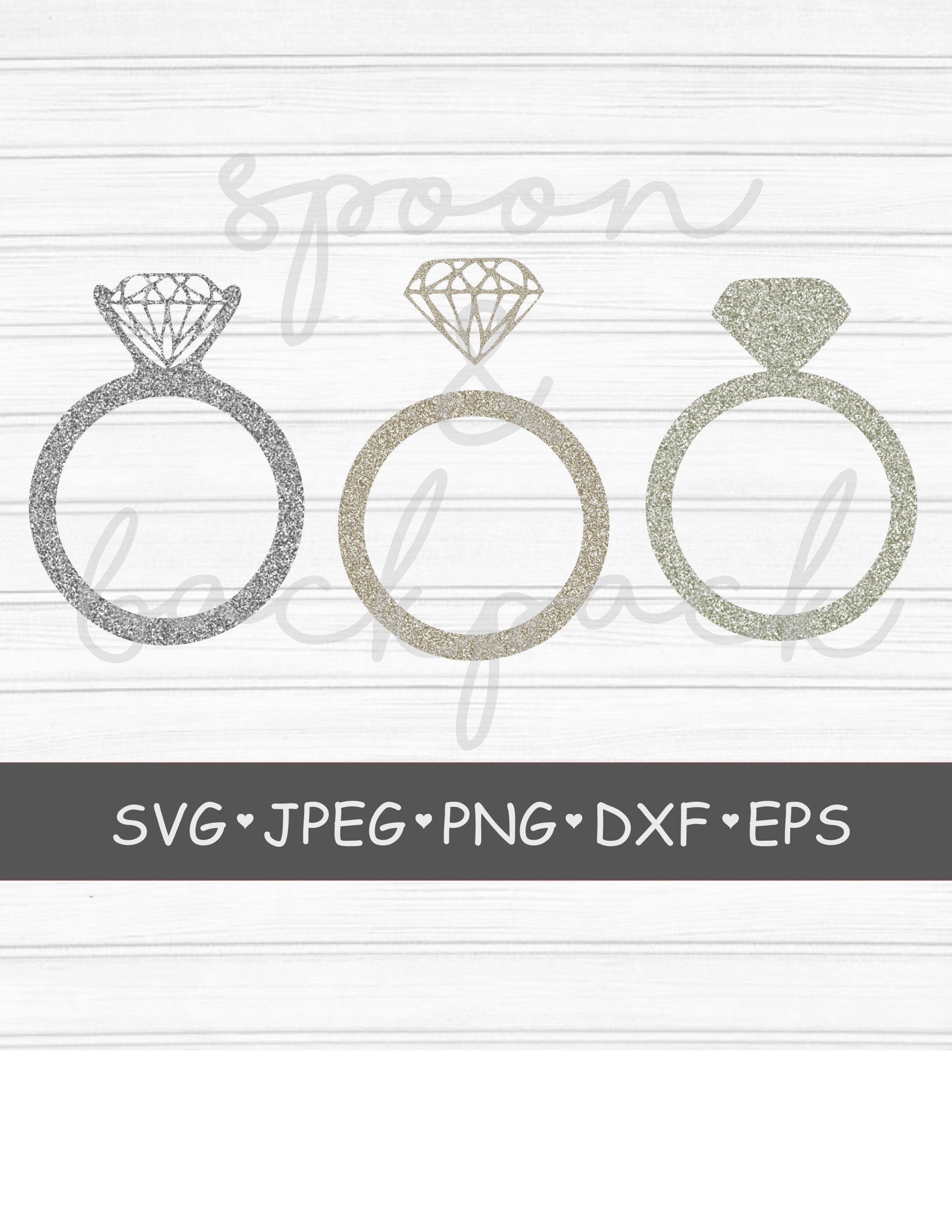 Digital wedding engagement ring cut file SVG-EPS-Jpeg-dxf cut | Etsy