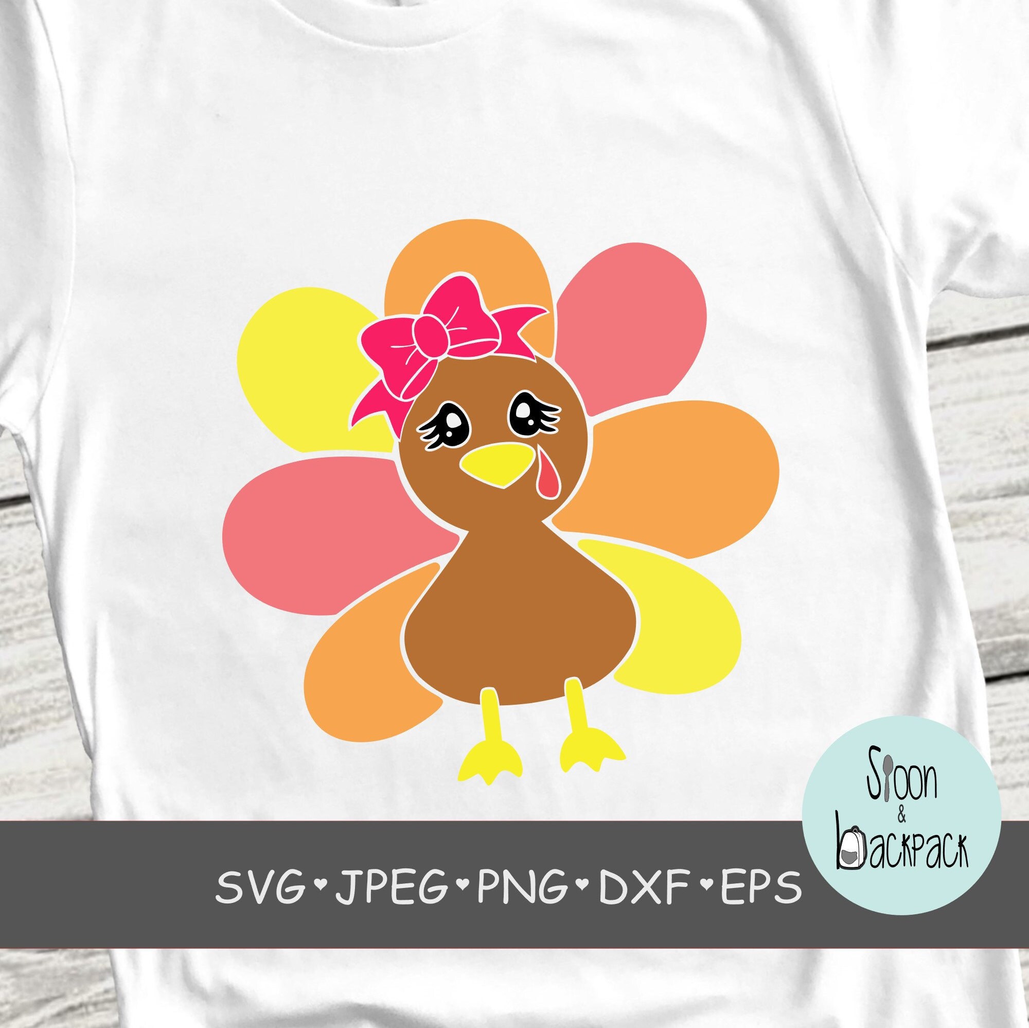 Girl Turkey Svg Thanksgiving Svg Dxf Eps Png Fall Cut - Etsy