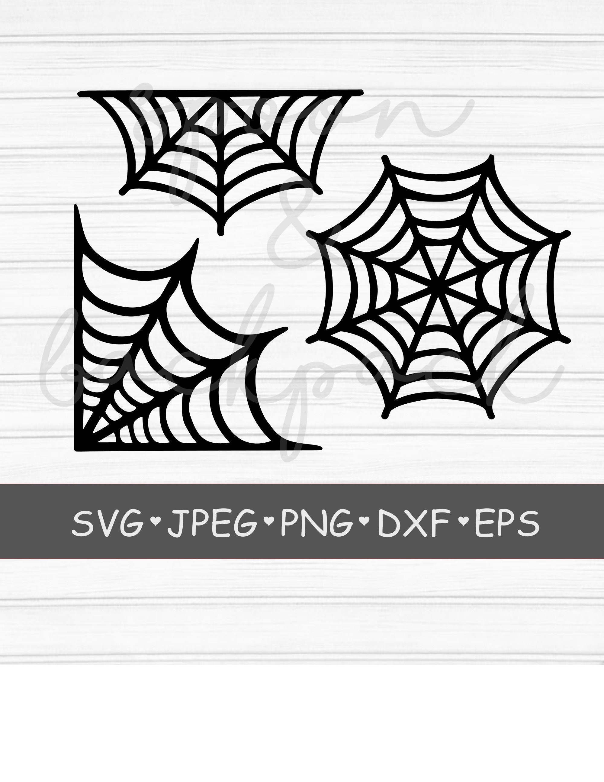 Digital Spider Web Cut File Svg-eps-png-jpeg-dxf Cut File - Etsy