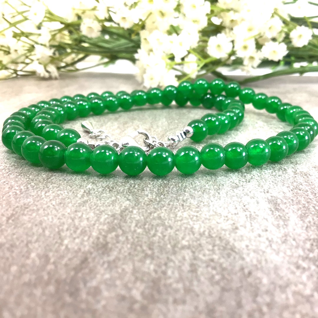 8mm Green Jade Necklace, Healing Crystals and Stones, Crystal Jewelry ...
