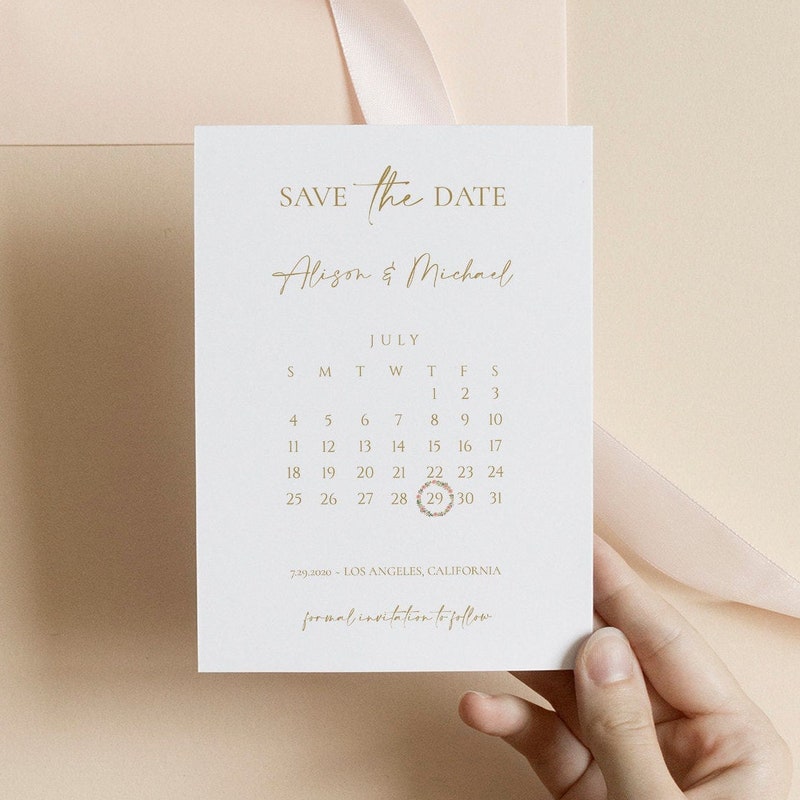 Calendar Save the Date - Etsy