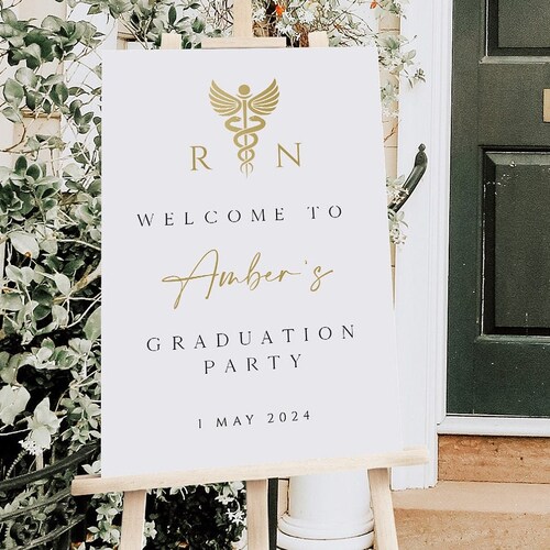 Nurse Graduation Party Decorations Graduation Welcome Sign - Etsy