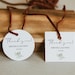 Round Favor Tag Template for Wedding, Editable Thank You Tag, Greenery ...
