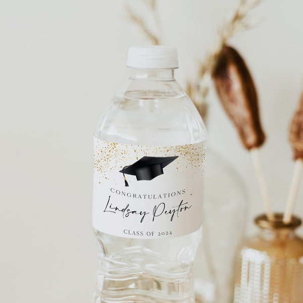 Graduation Water Bottle Label - Etsy