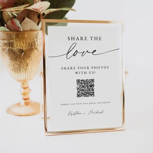 Elegant Share the Love Sign Template, Capture the Love Wedding Sign ...