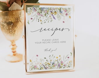 Recipe Card Sign, Leave Your Recipe Cards Here, Recipecard, Modern ...