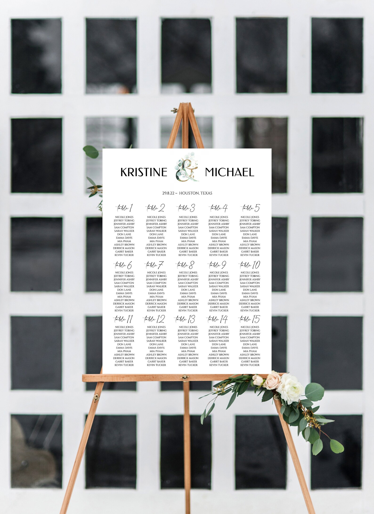 Wedding Seating Chart Board Wedding Seating Chart Template | Etsy