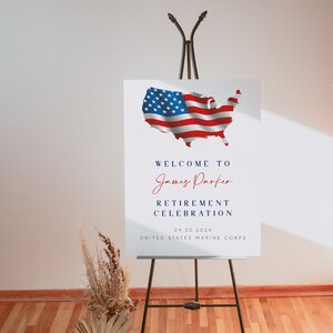 4th of July Retirement Party, July 4th Welcome Sign, Independence Day ...