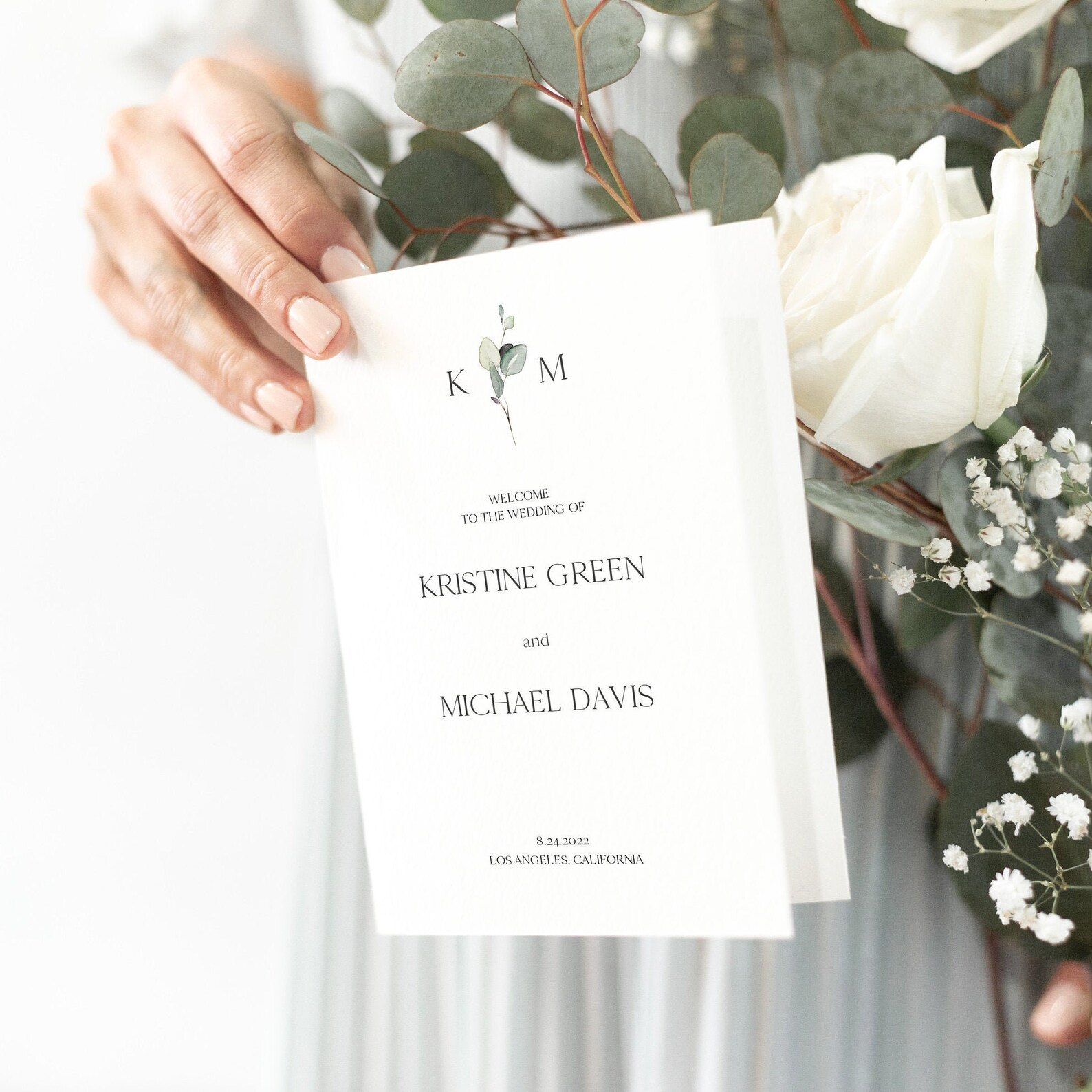 Foldable Wedding Program Template Folded Program for Wedding - Etsy