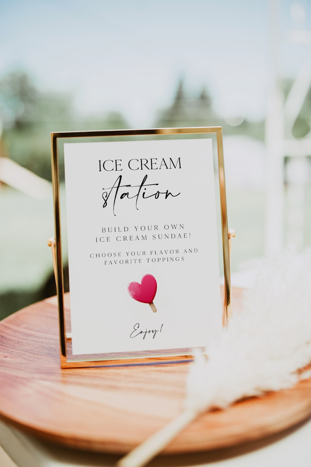 Ice Cream Bar Sign Wedding, Ice Cream Station Sign Printable, Wedding ...