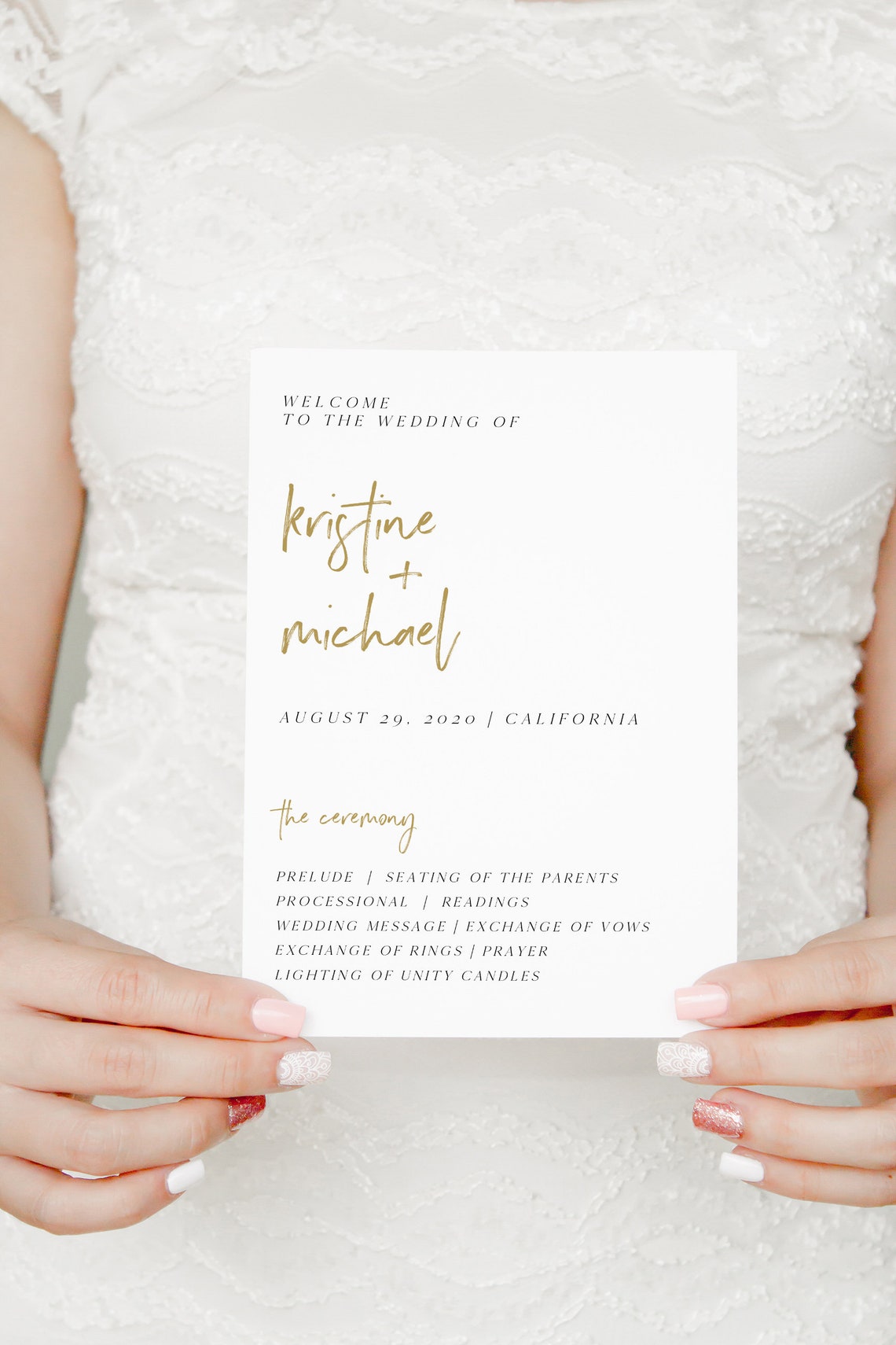 Modern Wedding Fan Template Wedding Program Fan Printable - Etsy