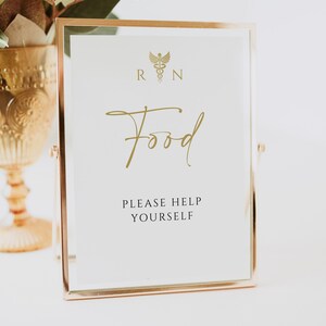 Graduation Food Sign Template, Simple Nurse Graduation Sign, Graduation ...