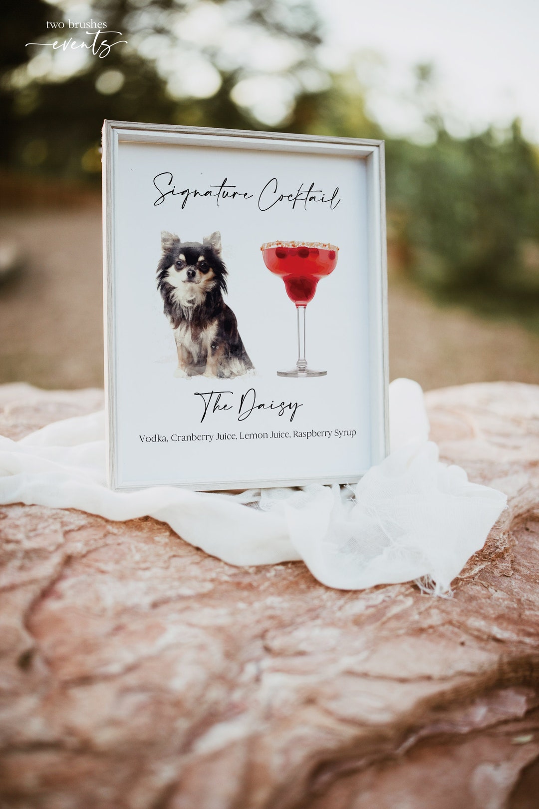 Dog Wedding Drink Bar, Pet Signature Cocktail Sign, Printable Dog ...