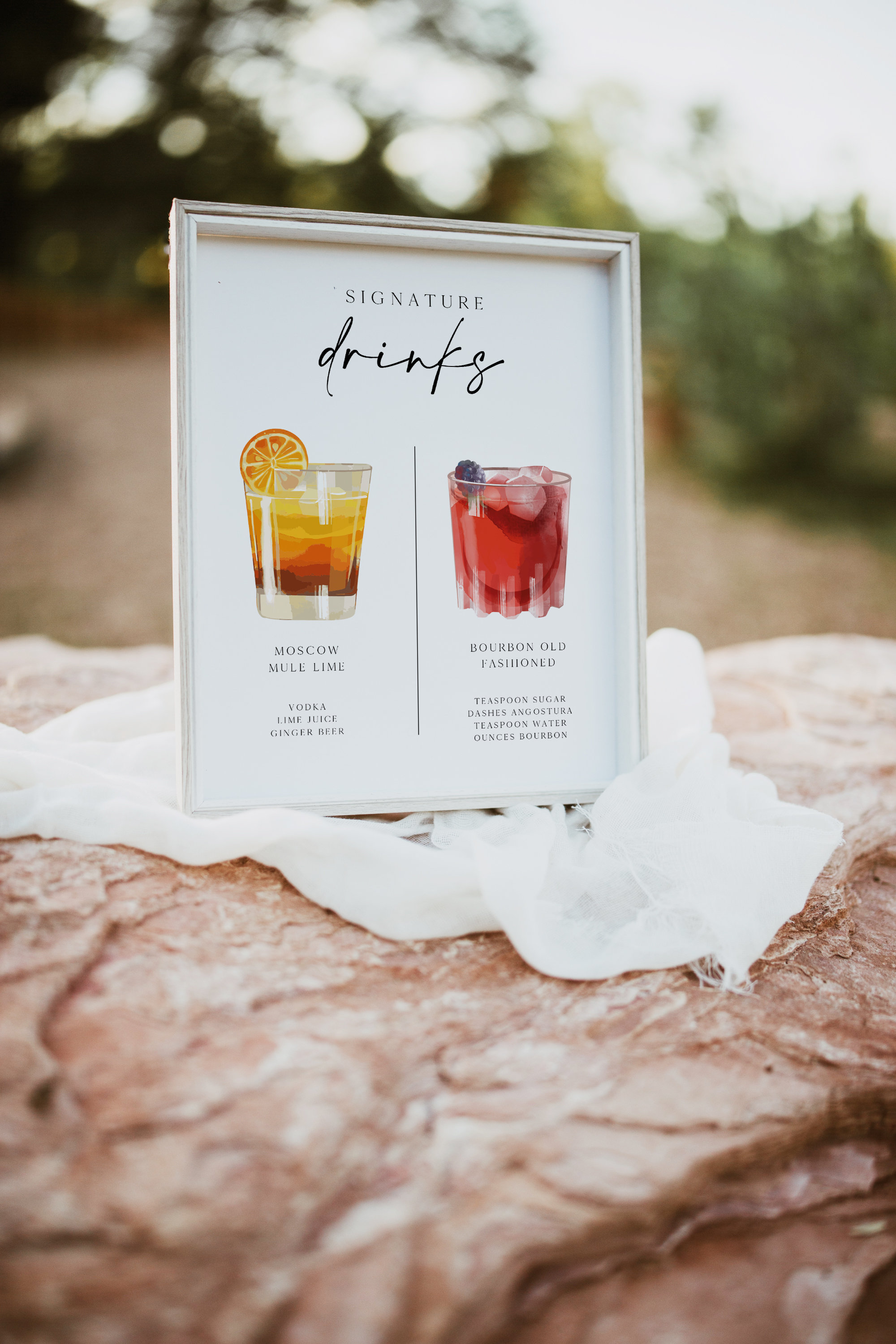 Signature Drink Sign Signature Cocktail Sign Wedding Drink - Etsy