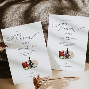 Editable Passover Invitation Template, Passover Dinner Invitation DIY ...