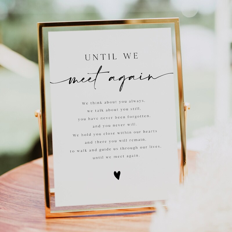 Memory Table Wedding Sign - Etsy