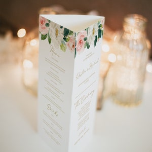 Wedding Triangle Table Number Sign Template, Trifold Table Number ...