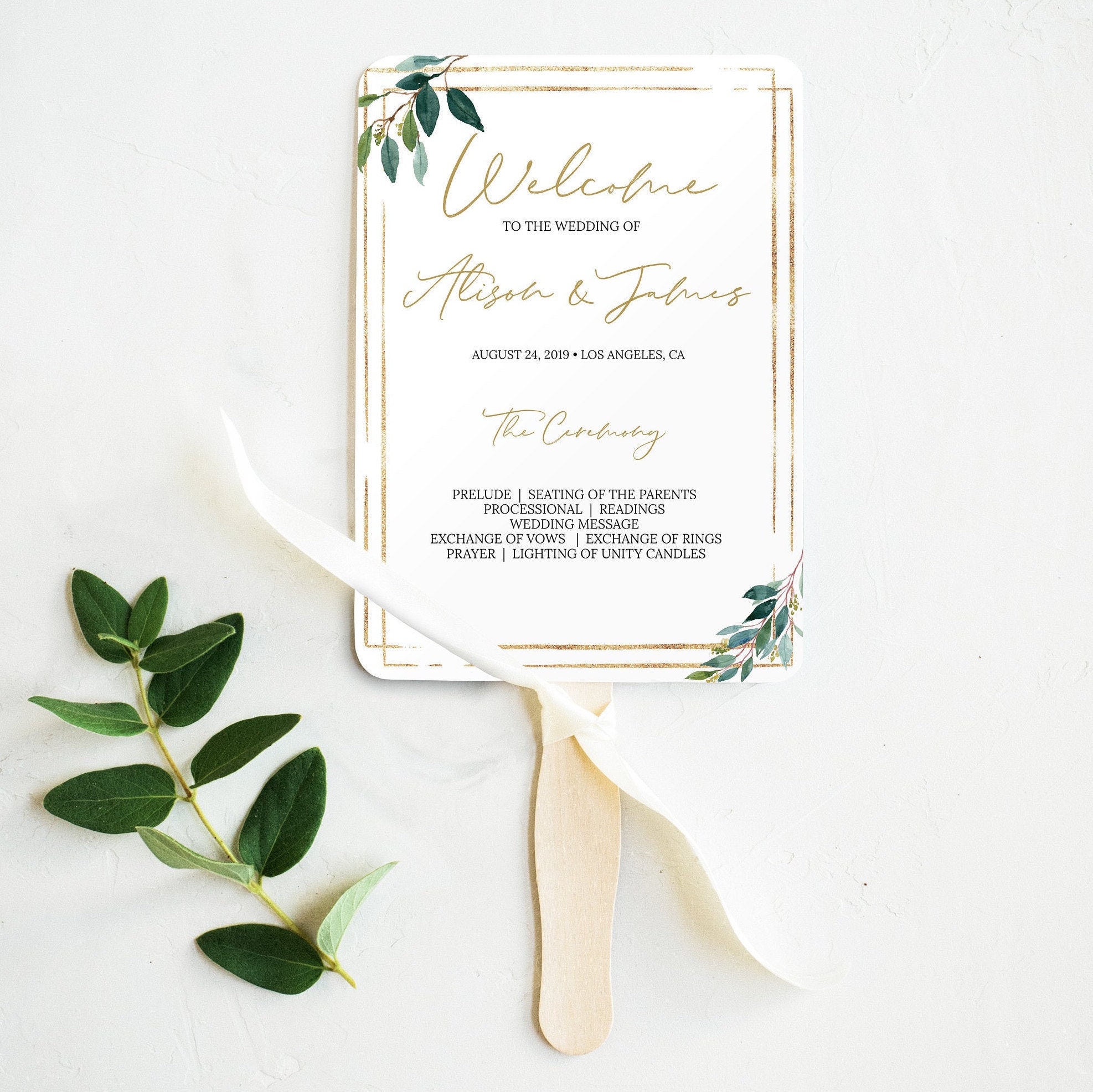 Wedding Program Template Editable Program Template Ceremony | Etsy