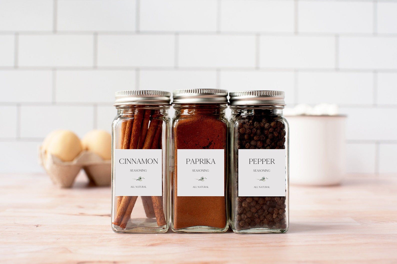 Printable Spice Jar Labels Template Greenery Spice Jar Label - Etsy