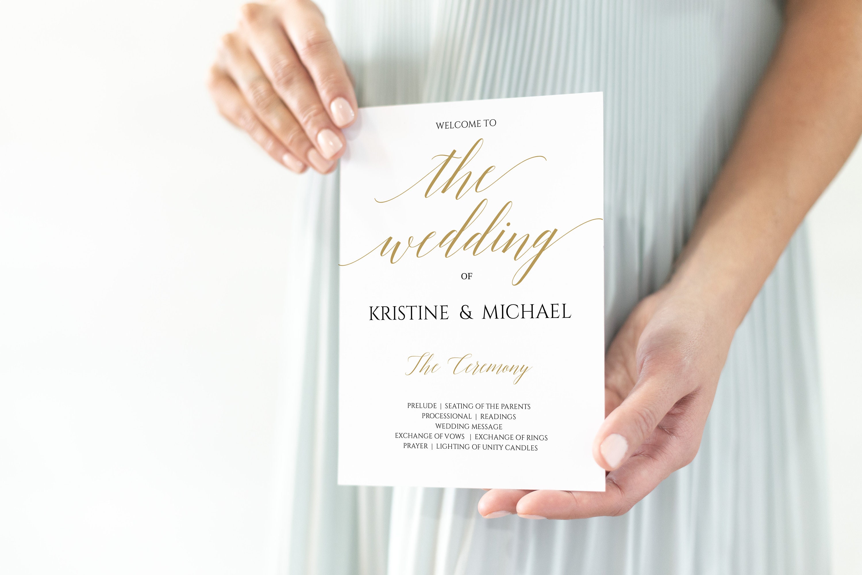 Elegant Wedding Program Template Printable Wedding Program - Etsy