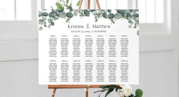 Seating Chart for Weeding Editable Weeding Template Find - Etsy