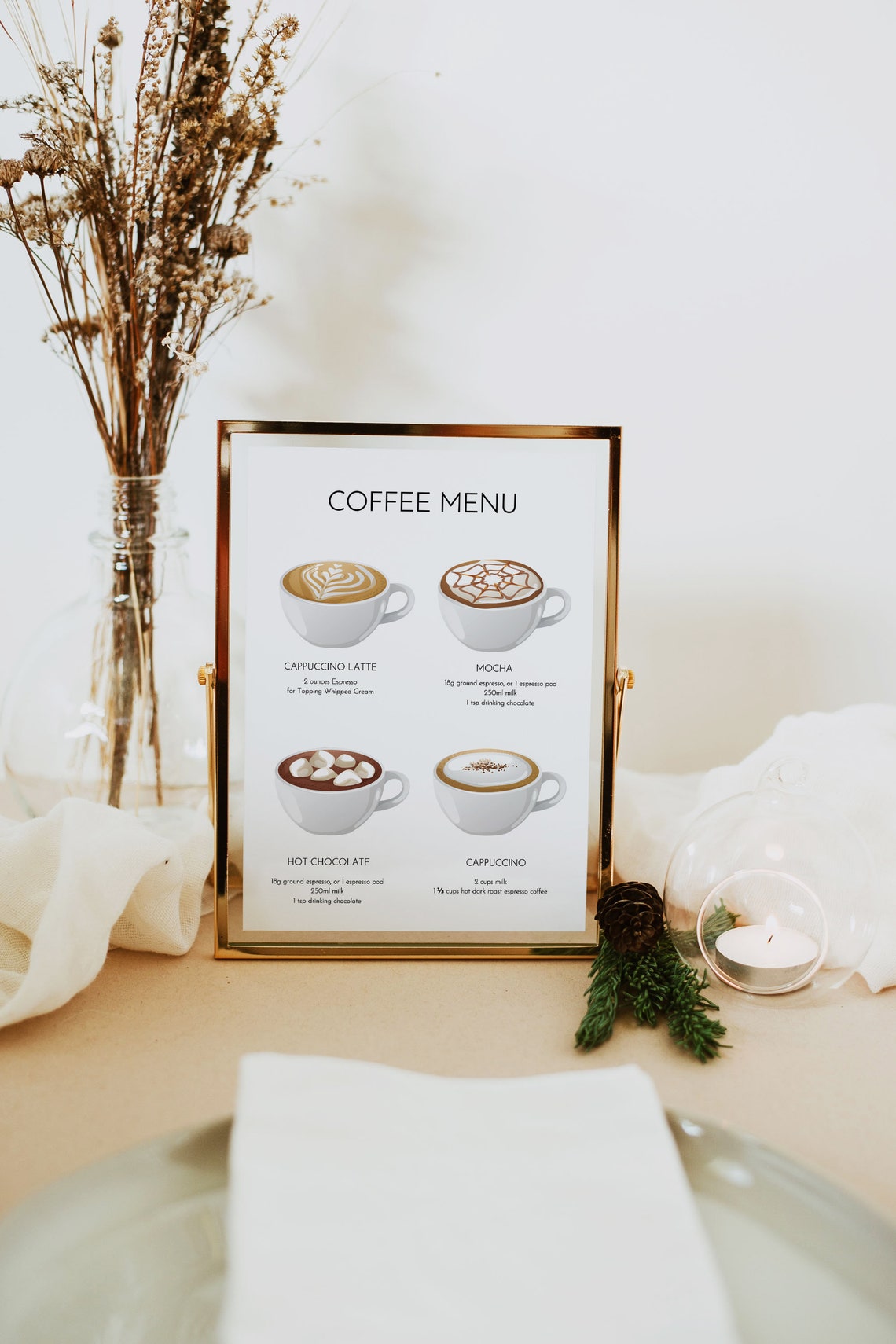 Coffee Bar Menu Coffee Menu Coffee Bar Menu Sign Coffee Bar - Etsy UK