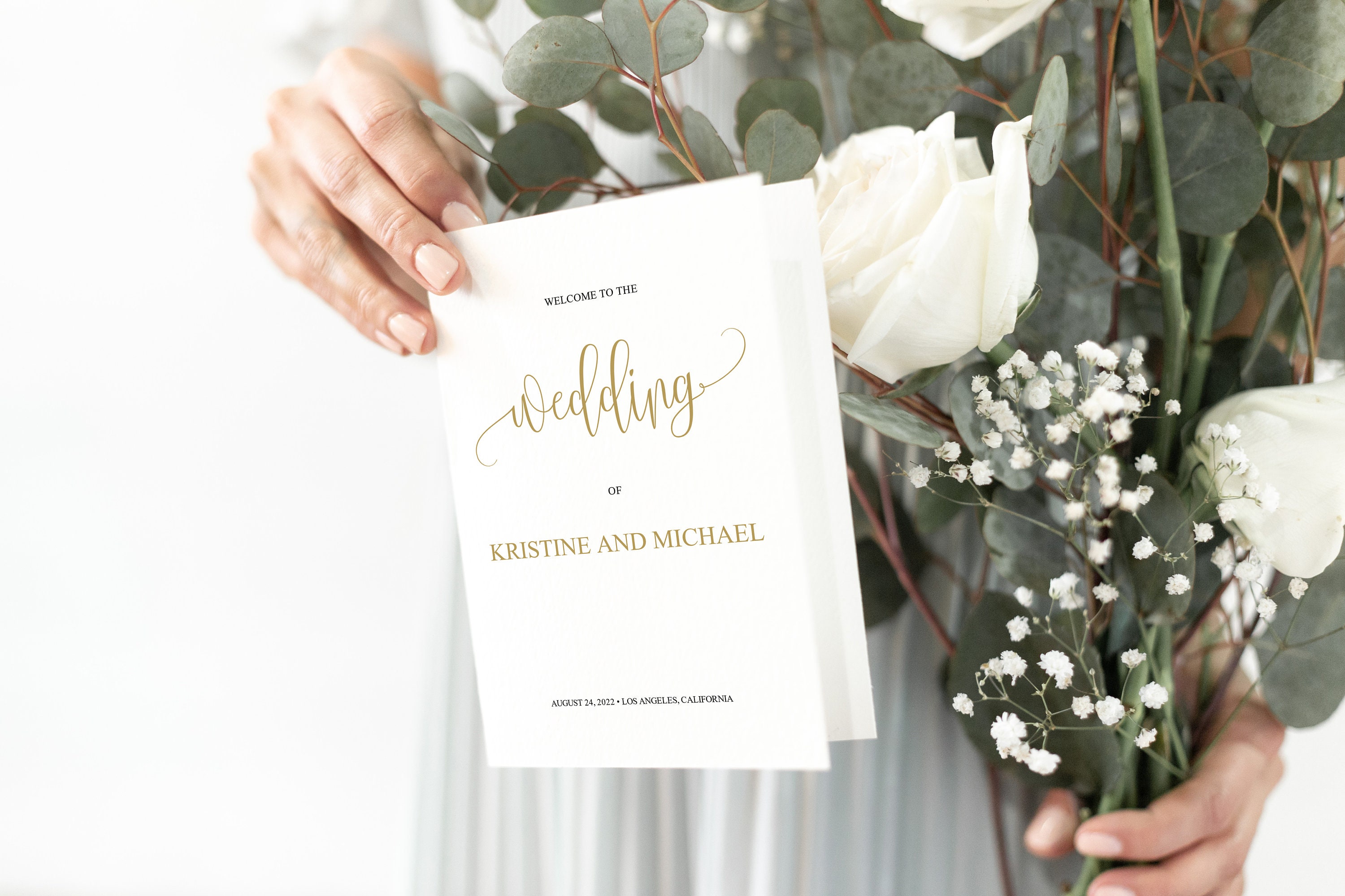 Foldable Wedding Program Ceremony Program Template Editable - Etsy