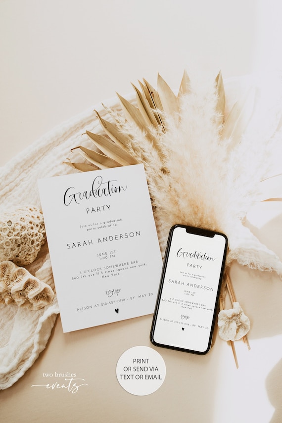 Modern Graduation Invitation Graduation Invite With Picture - Etsy