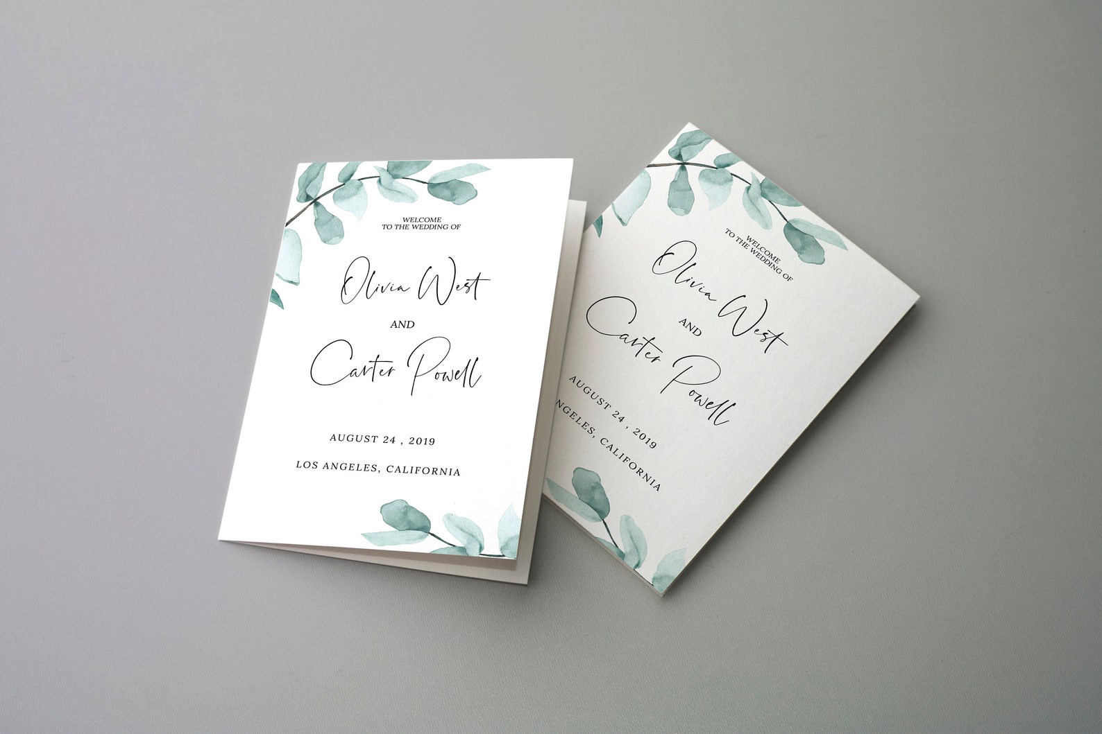 Foldable Wedding Program Template Folded Program Editable | Etsy