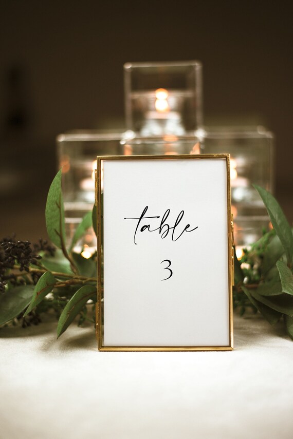 Wedding Table Numbers Template Printable Table Numbers | Etsy