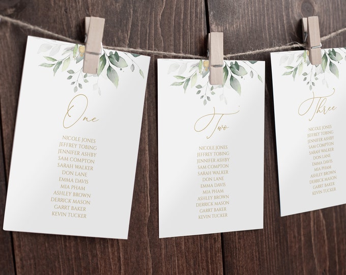 Make a DIY Hanging Seating Chart Frame With These Printable Seating ...